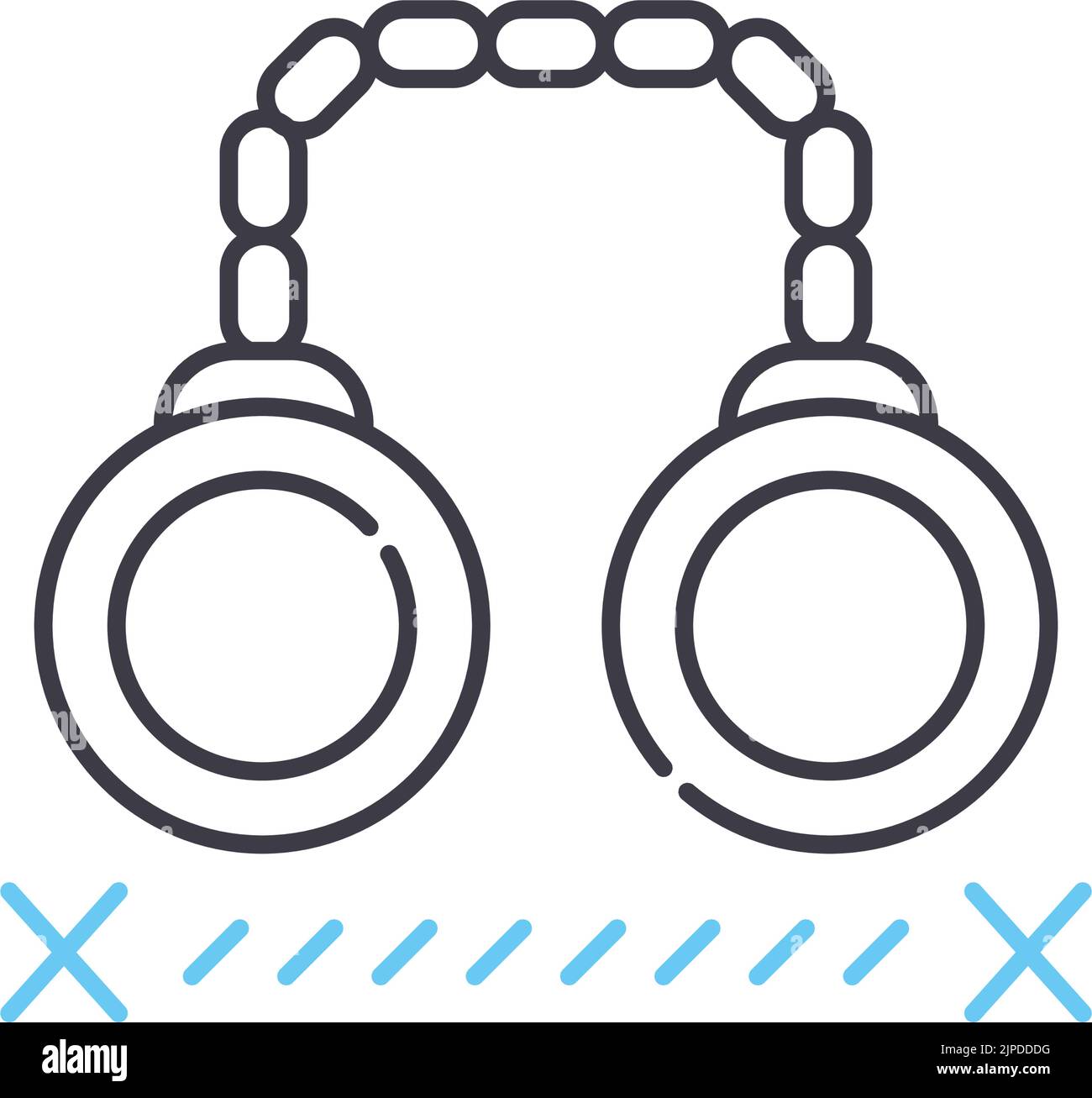 freedom limitations line icon, outline symbol, vector illustration ...