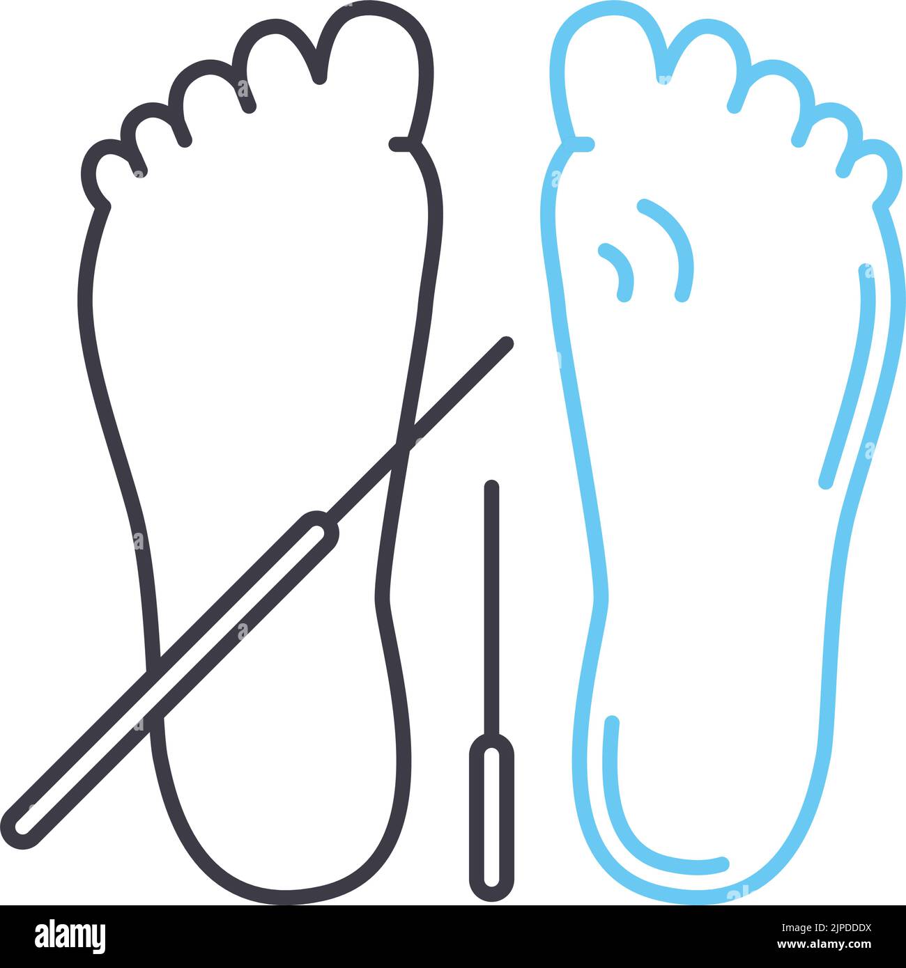 reflexology line icon, outline symbol, vector illustration, concept ...