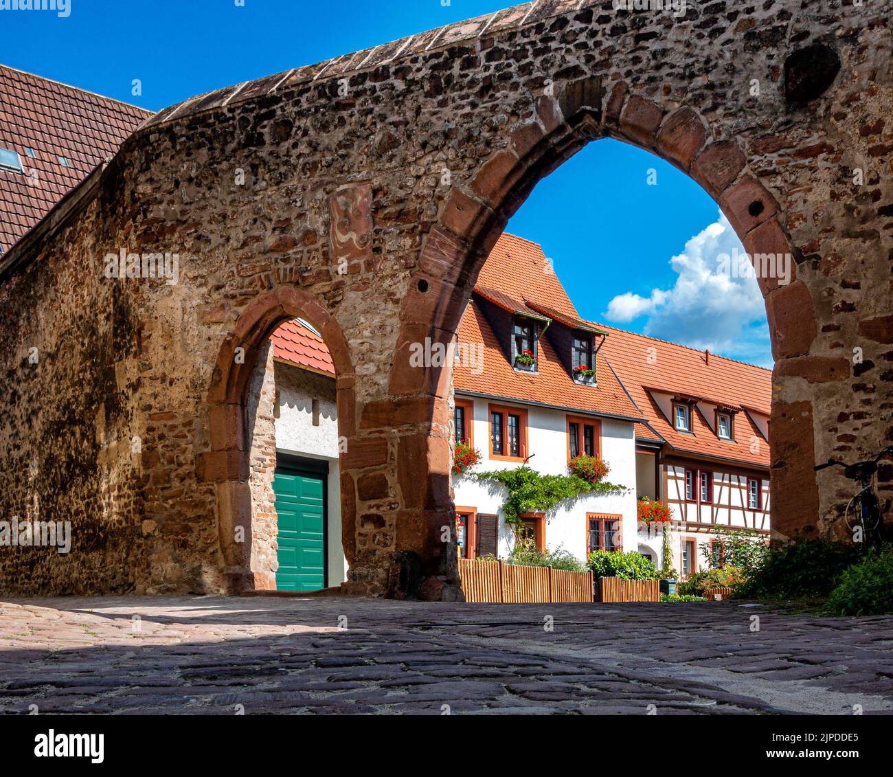 city wall, ladenburg, walls Stock Photo - Alamy