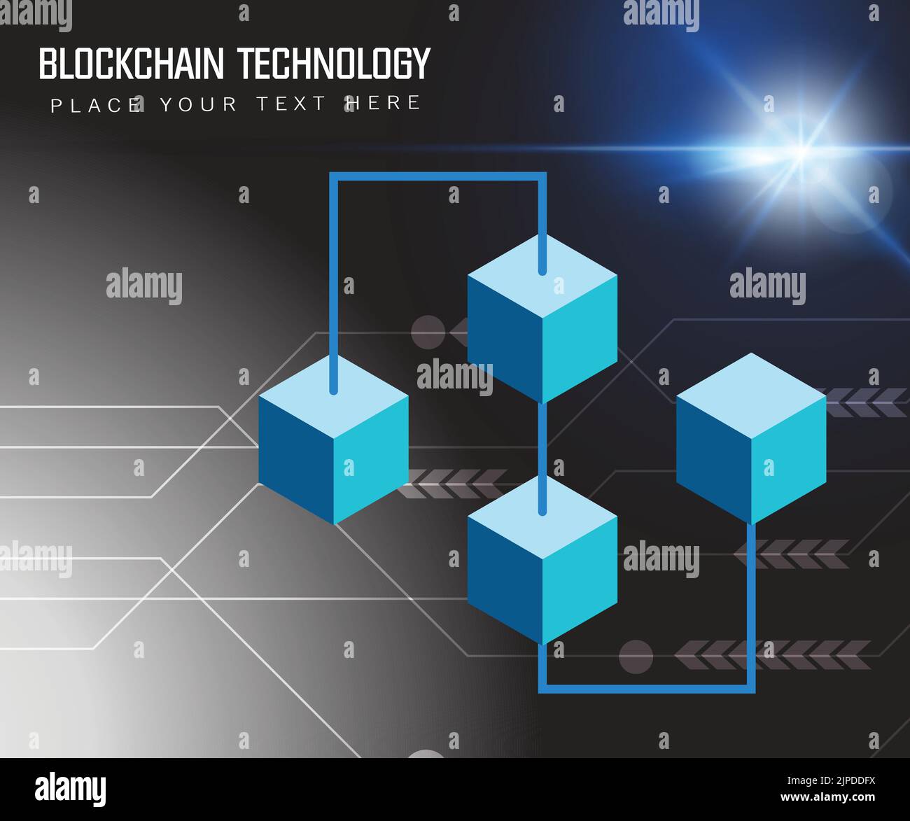 Blockchain technology modern icon. Vector block chain symbol or element ...