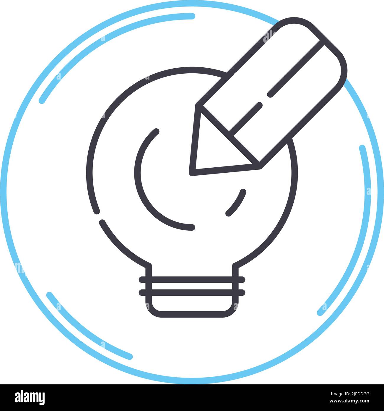 solution defining line icon, outline symbol, vector illustration ...
