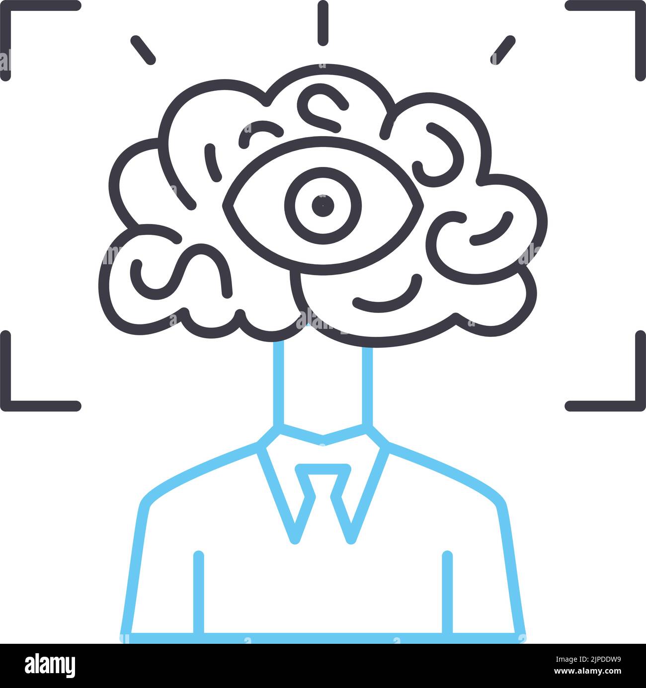 focus line icon, outline symbol, vector illustration, concept sign ...
