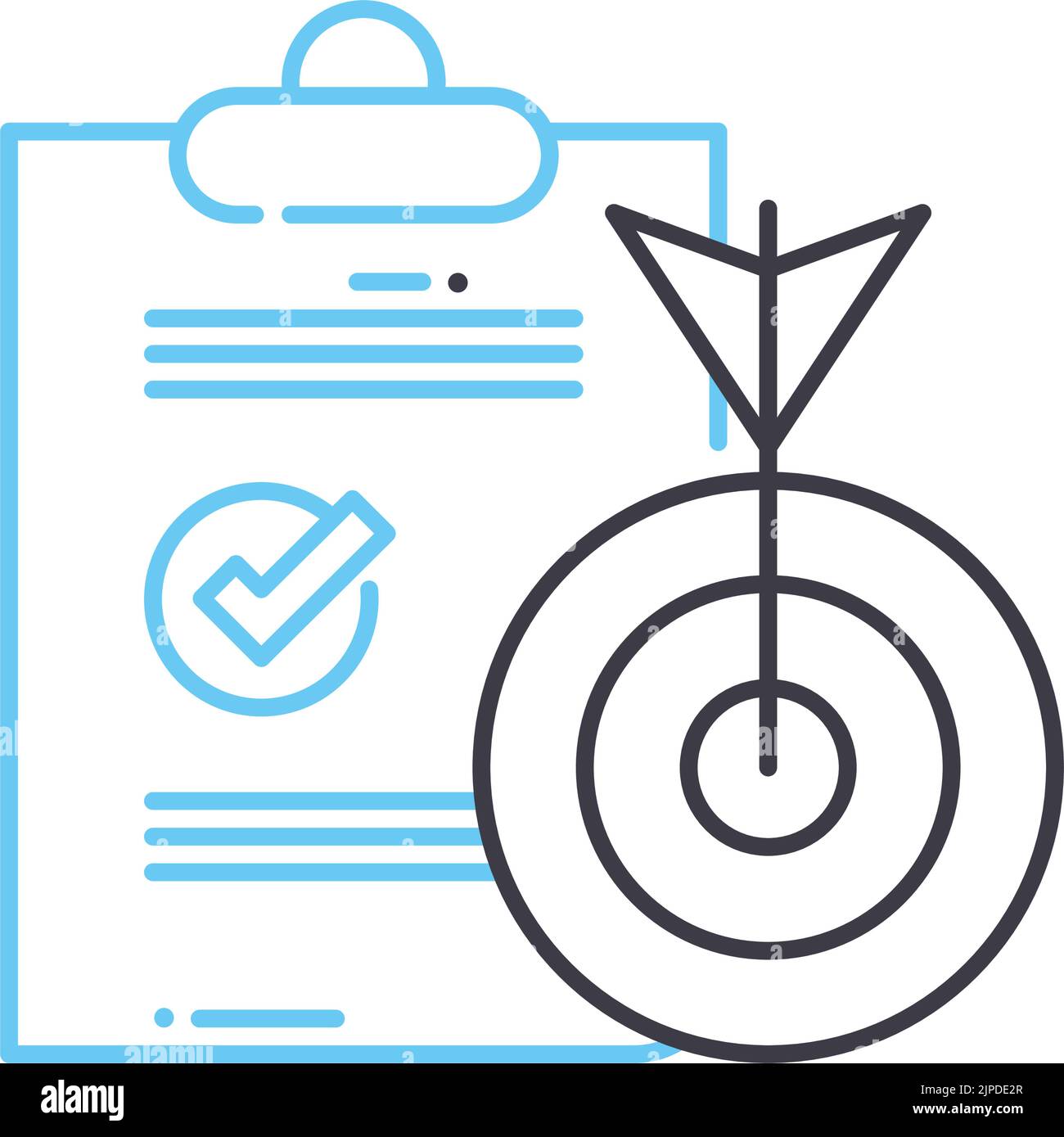 performance management line icon, outline symbol, vector illustration ...