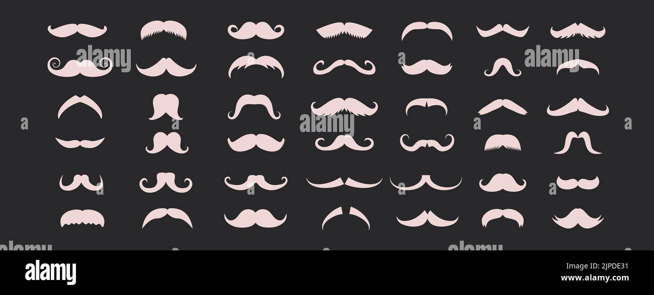 Set Mustache Collection. Vector illustration Stock Vector Image & Art ...