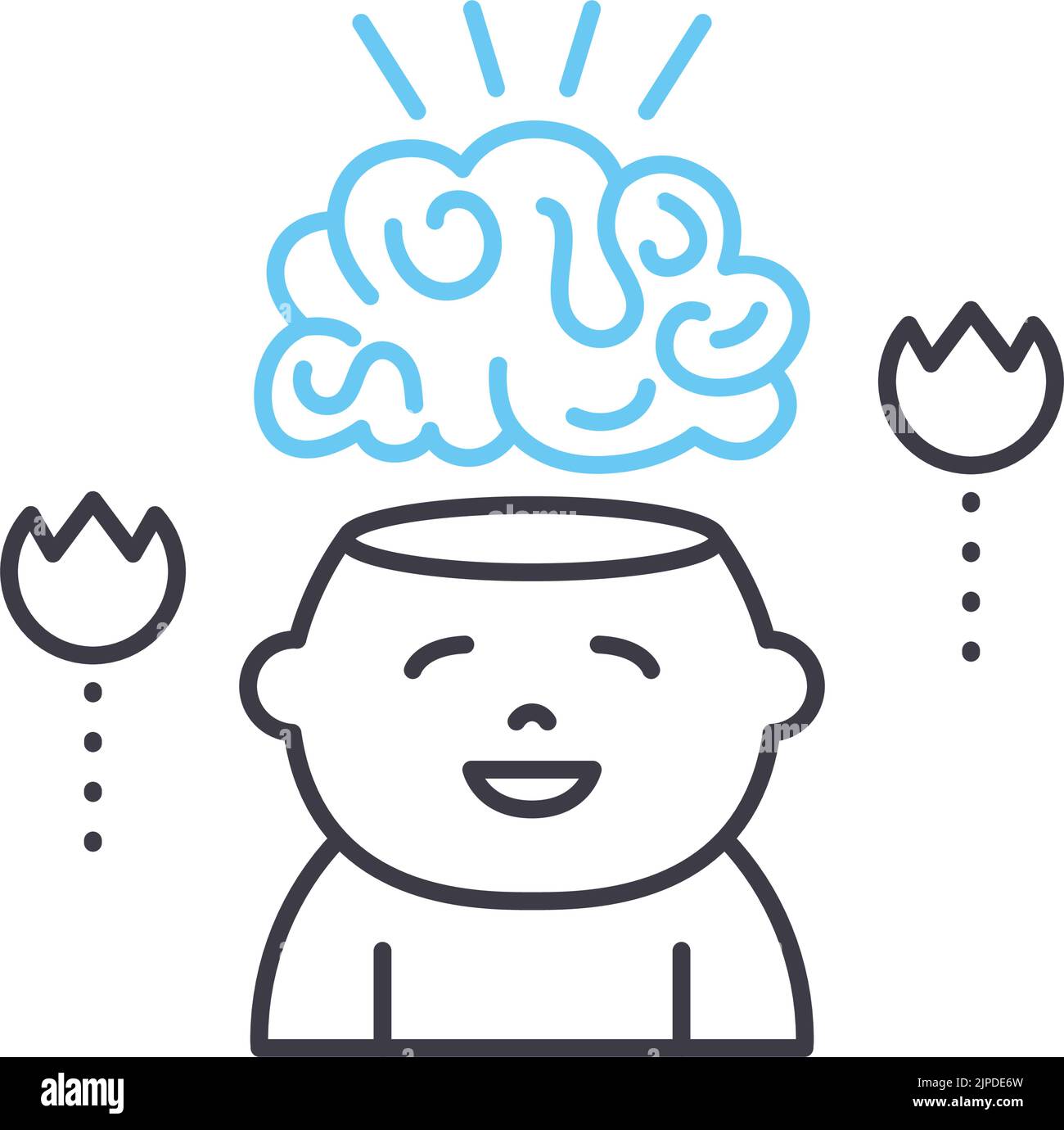 philosophy of mind line icon, outline symbol, vector illustration ...