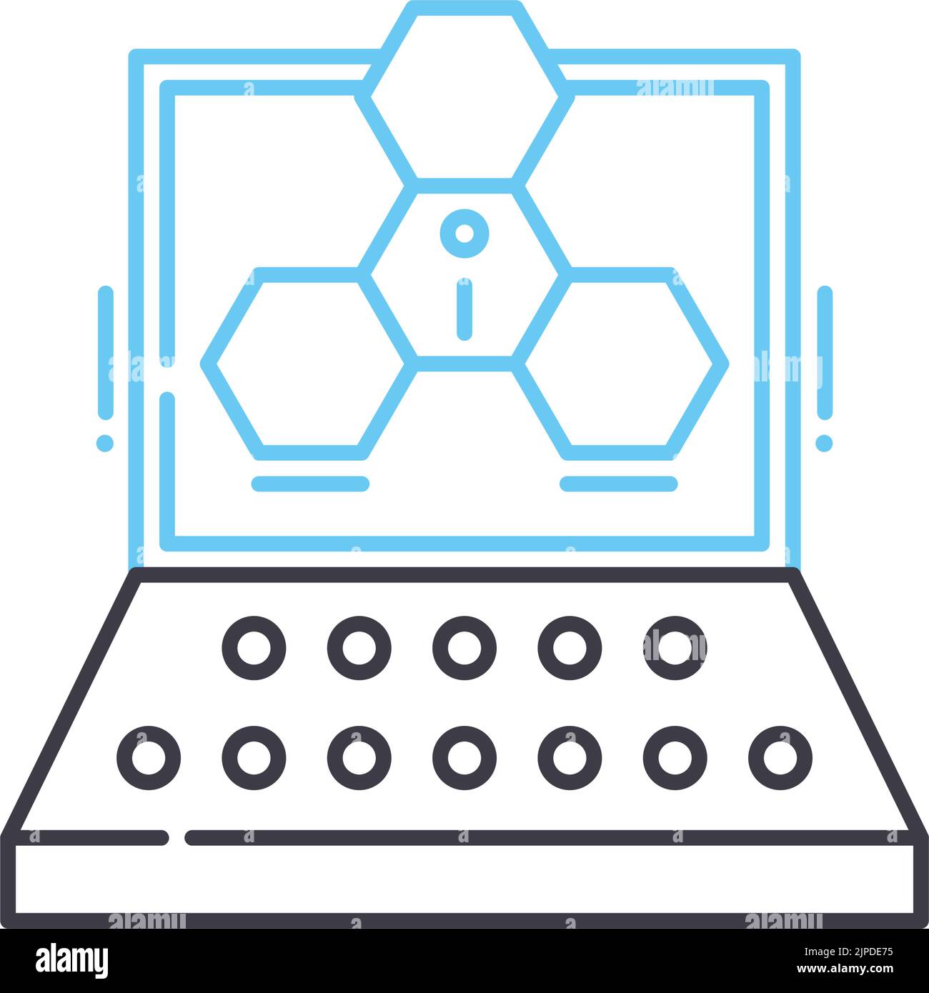 network control line icon, outline symbol, vector illustration, concept ...