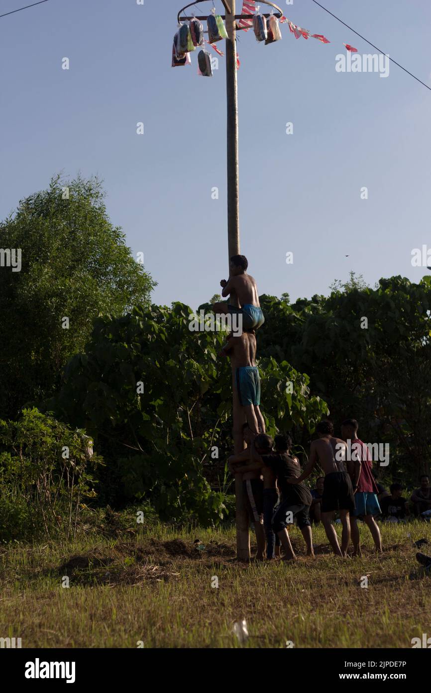 Palembang, South Sumatra, Indonesia. 17th Aug, 2022. People in the city ...