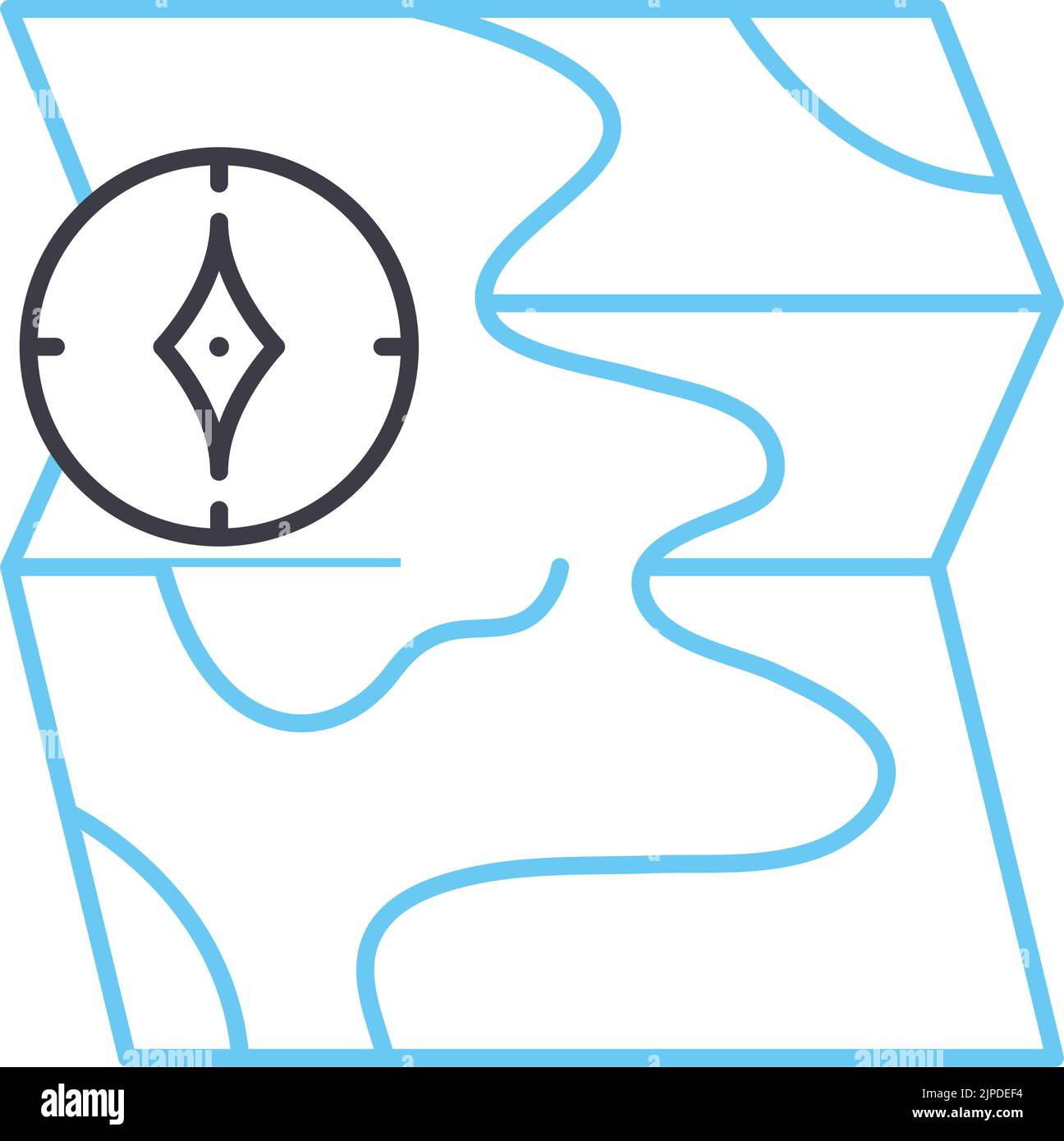 position line icon, outline symbol, vector illustration, concept sign ...