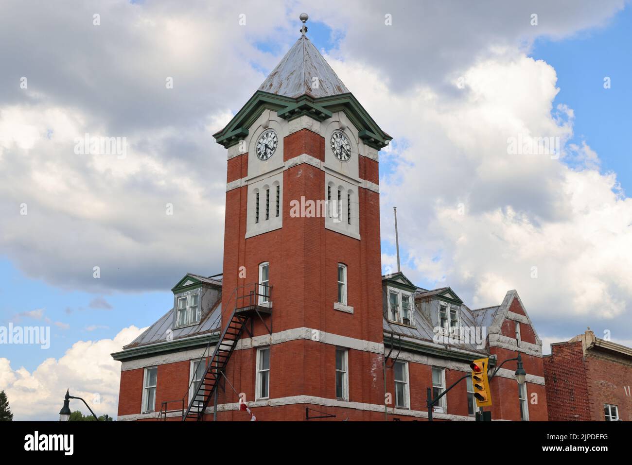 The Clock Tower Center of Bracebridge, Ontario Stock Photo - Alamy