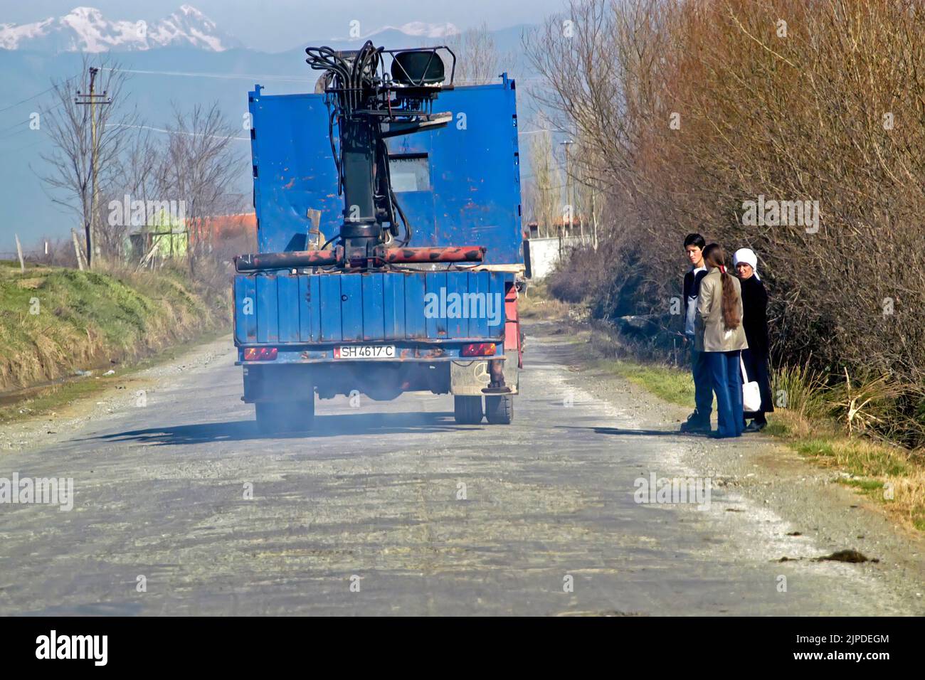 Air pollution, central Albania Stock Photo - Alamy