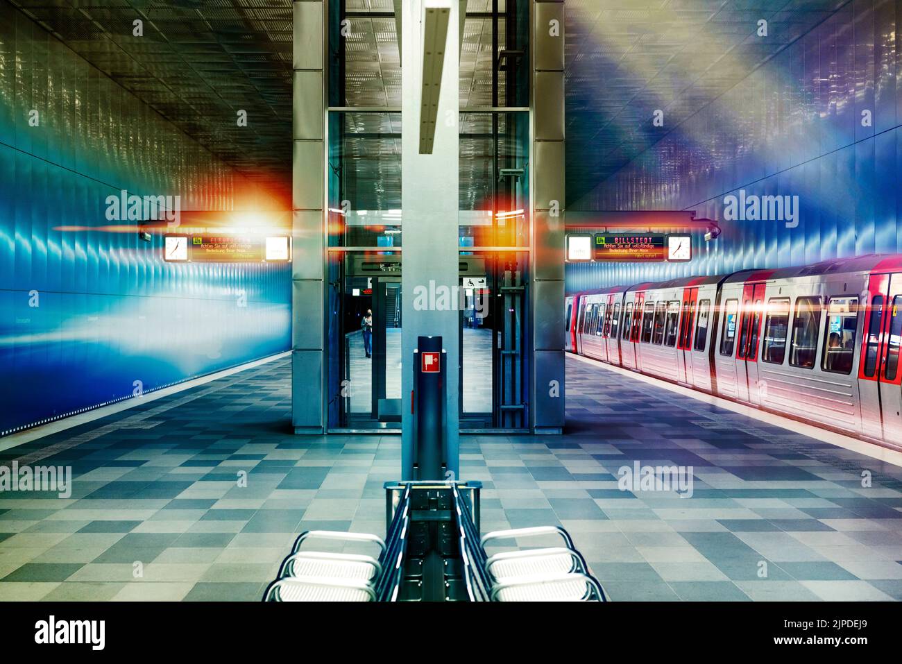 platform, subway station, ueberseequartier, platforms, subway stations ...