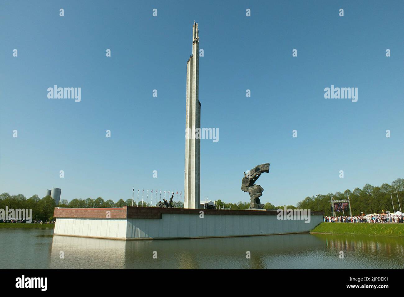Latvia, Riga. Monument to the soldiers of the Soviet Army - the ...