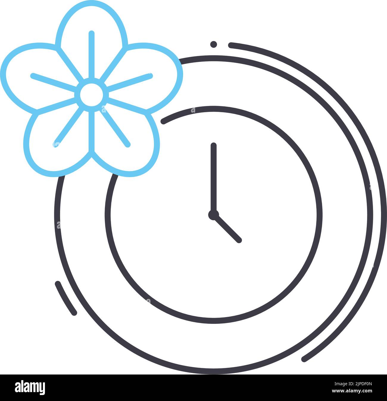 spa time line icon, outline symbol, vector illustration, concept sign ...