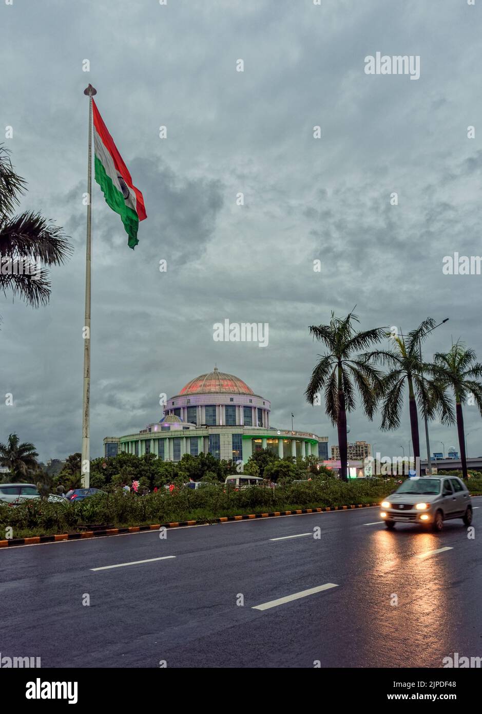 08 15 2022 Navi Mumbai Municipal Corporation building In Rain ...