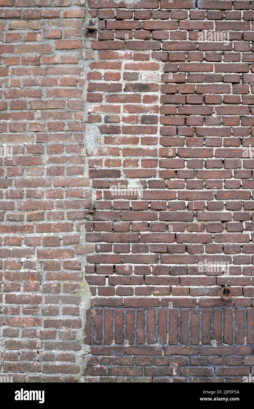 Restored masonry wall as background photo in the Netherlands Stock ...