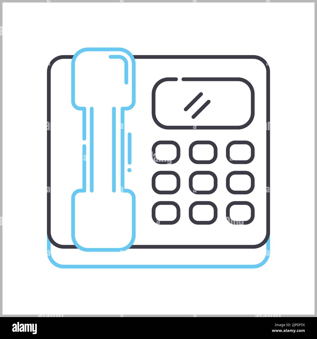 telephone device line icon, outline symbol, vector illustration ... telephone device line icon, outline symbol, vector illustration ...