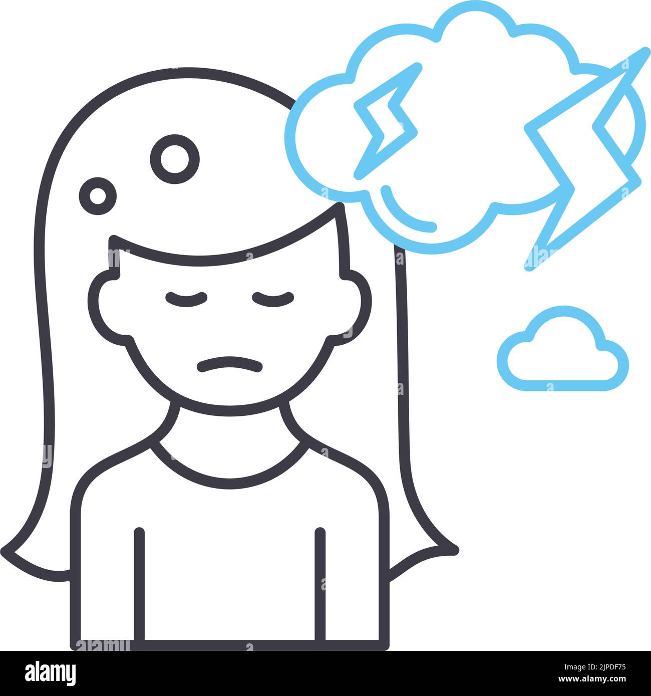 Mood disorder line icon Cut Out Stock Images & Pictures - Alamy