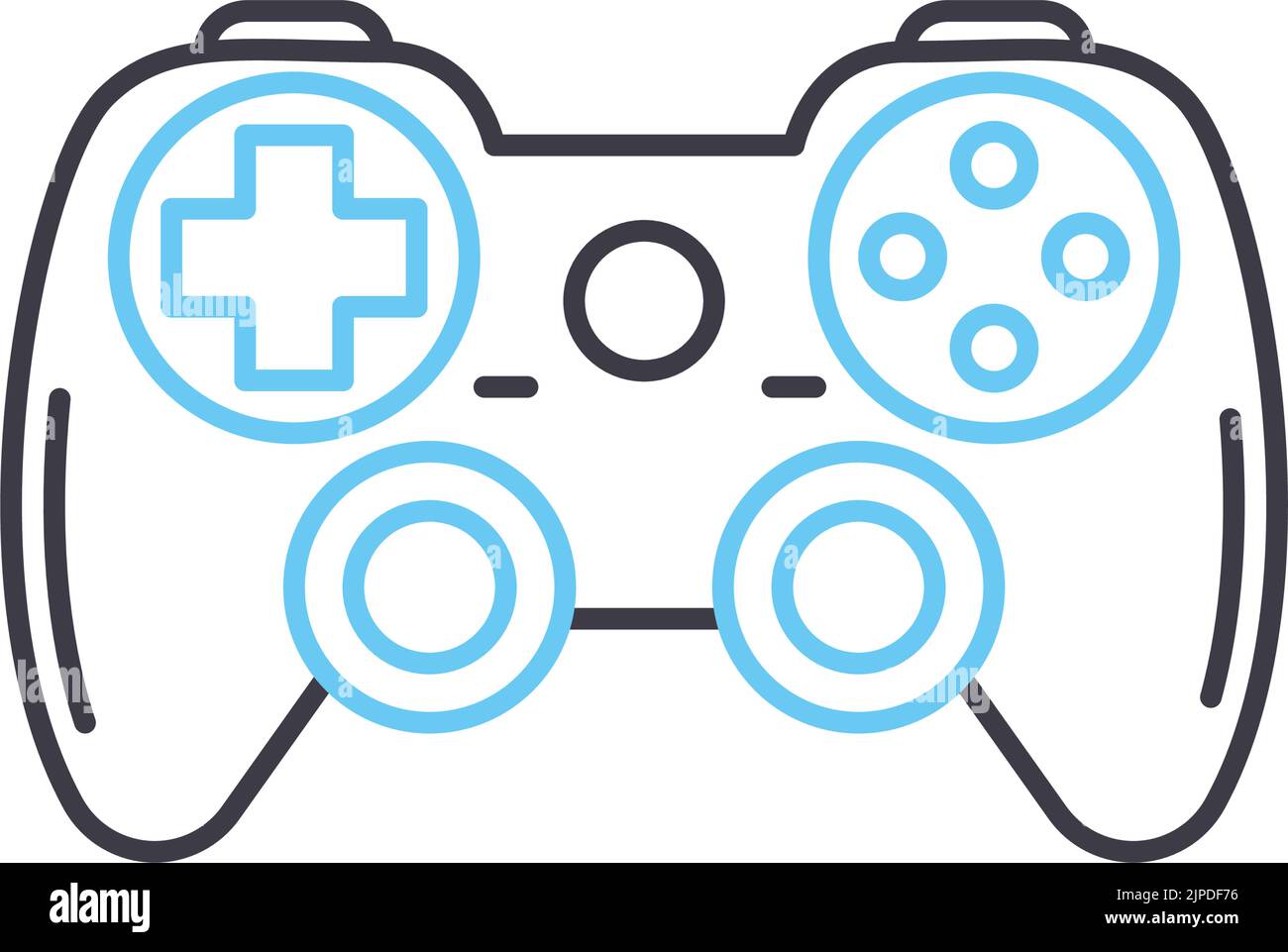 joystick wireless line icon, outline symbol, vector illustration ...