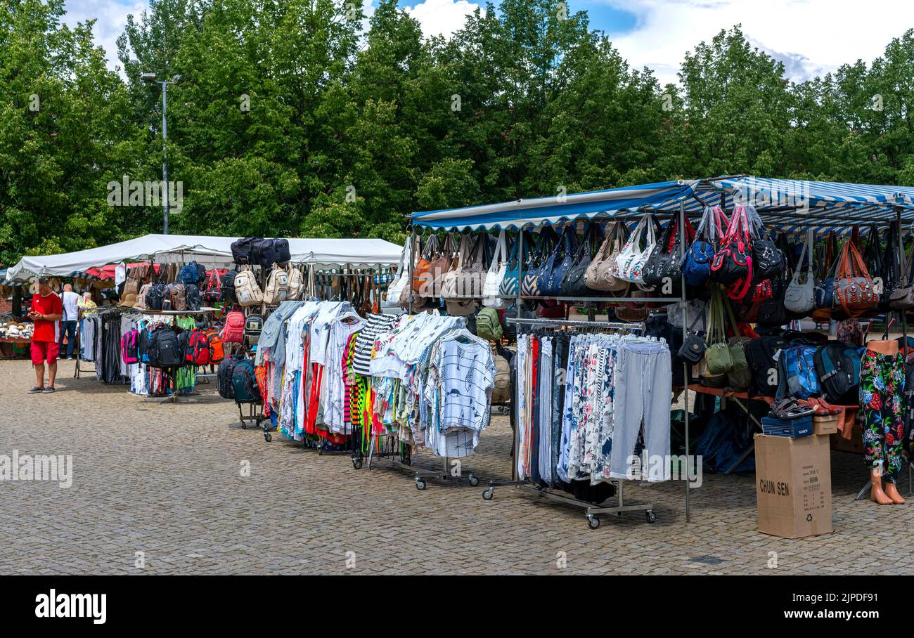 clothing, shopping, market stall, clothes, market stalls Stock Photo ...