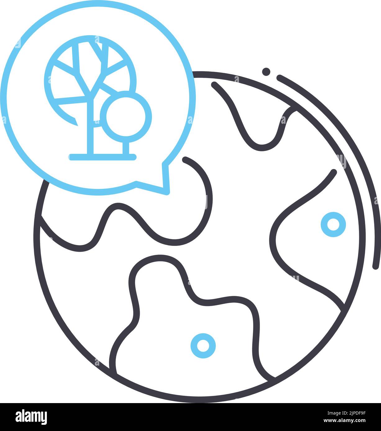 nature and environment line icon, outline symbol, vector illustration ...