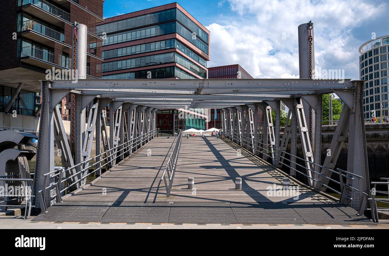 footbridge, harbor city, sandtorhafen, footbridges, hafencities ...