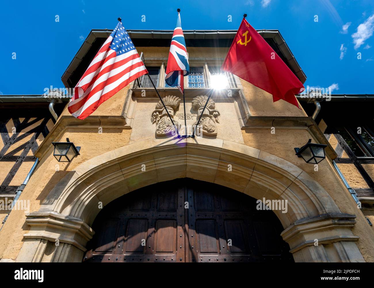 flag, second world war, cecilienhof, siegermächte, schloss cecilienhof ...