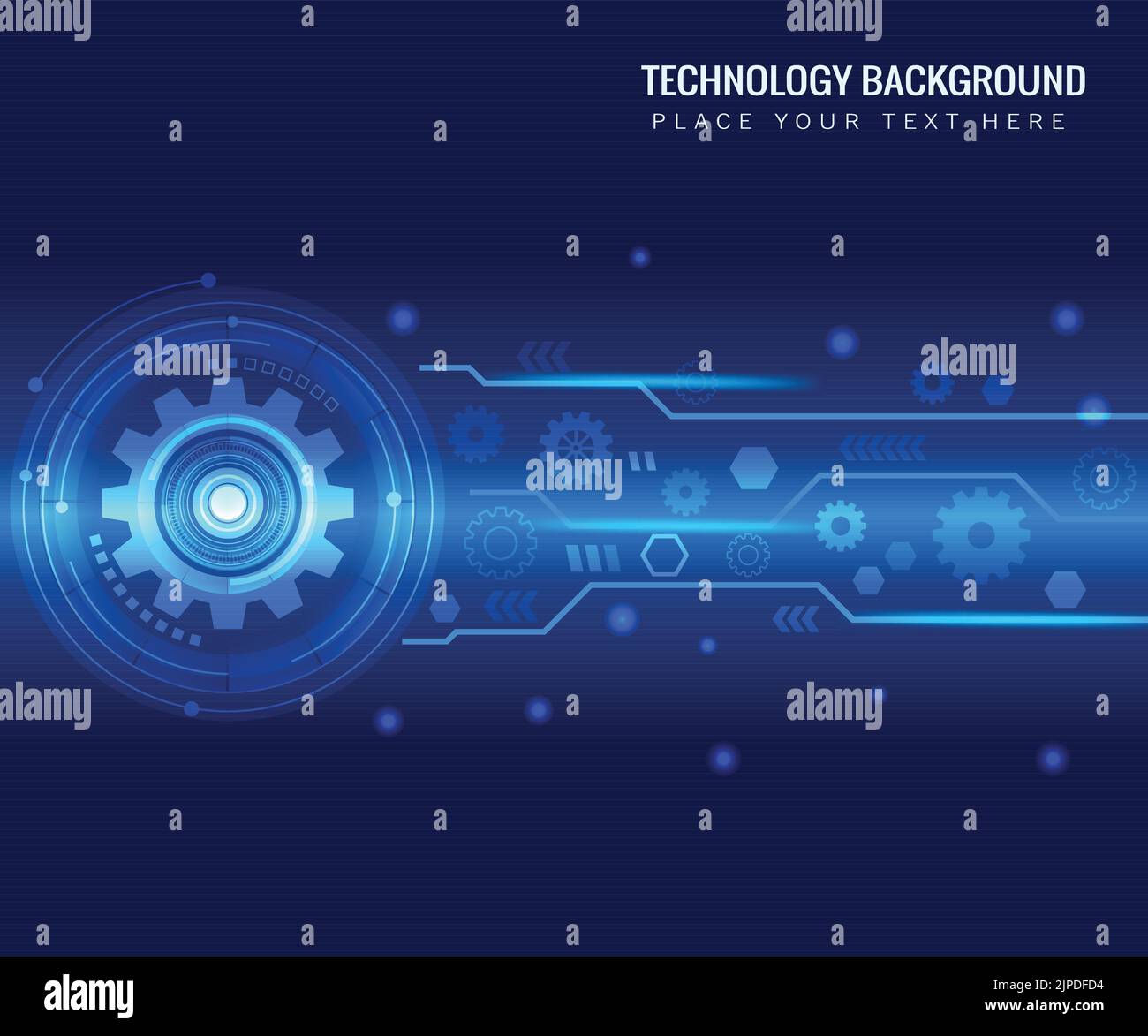 Cogwheel Style Abstract Lines And Connected Dots Background Digital And Big Data Connectivity