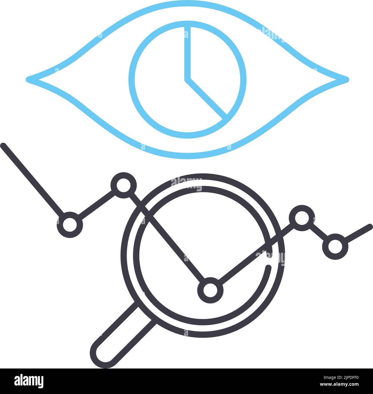 predictive analytics line icon, outline symbol, vector illustration ... predictive analytics line icon, outline symbol, vector illustration ...