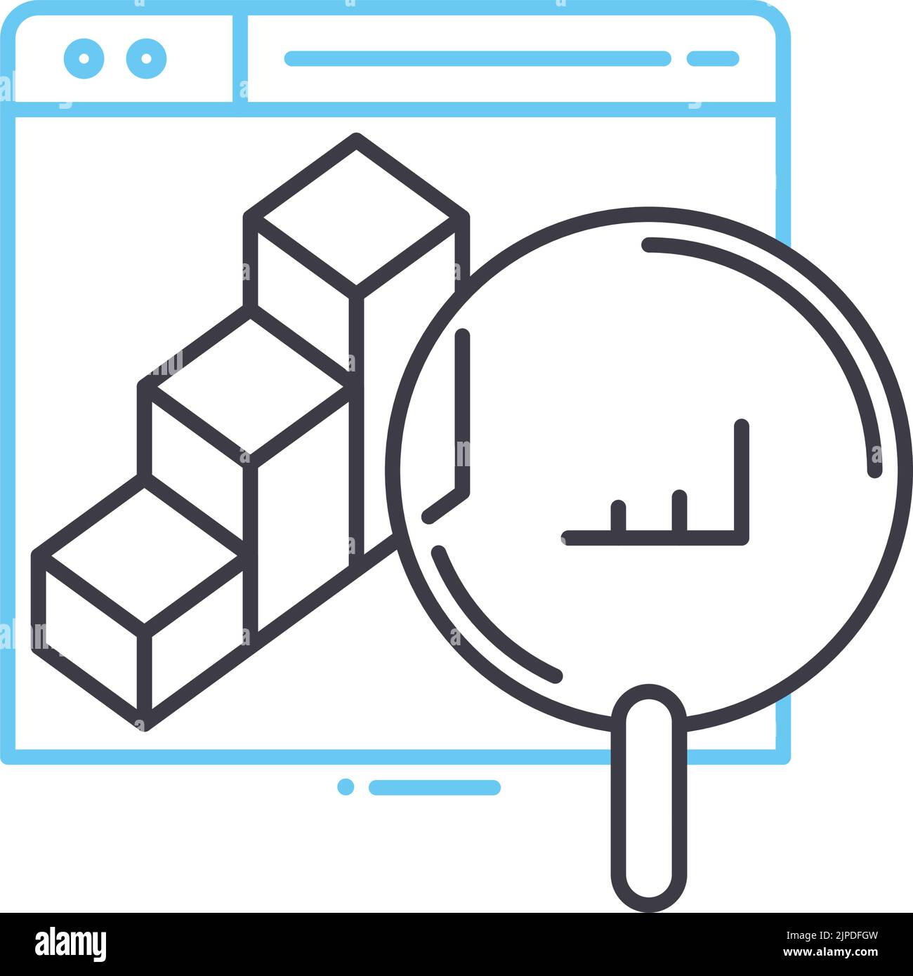 research line icon, outline symbol, vector illustration, concept sign ... research line icon, outline symbol, vector illustration, concept sign ...