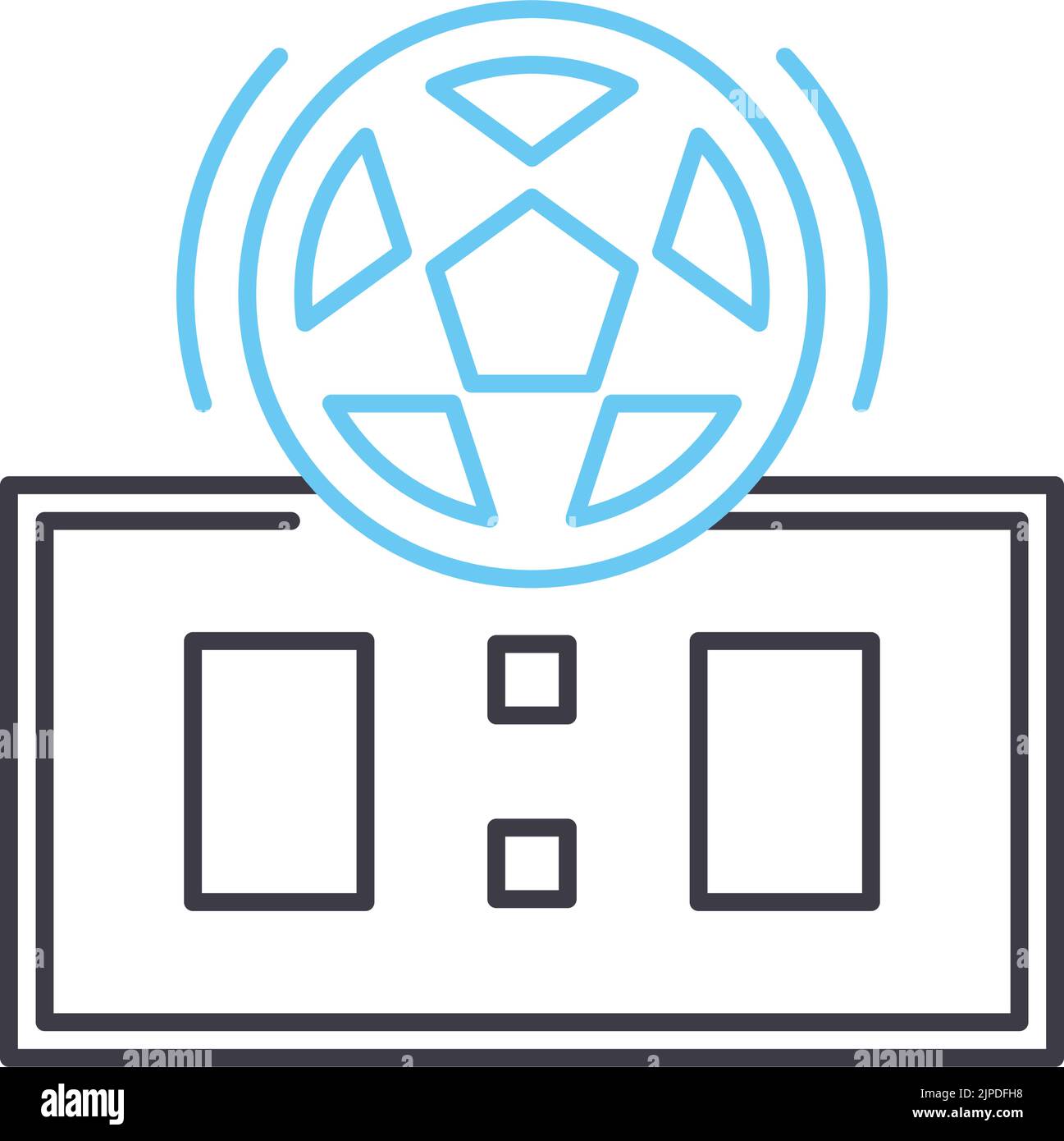 score line icon, outline symbol, vector illustration, concept sign ...