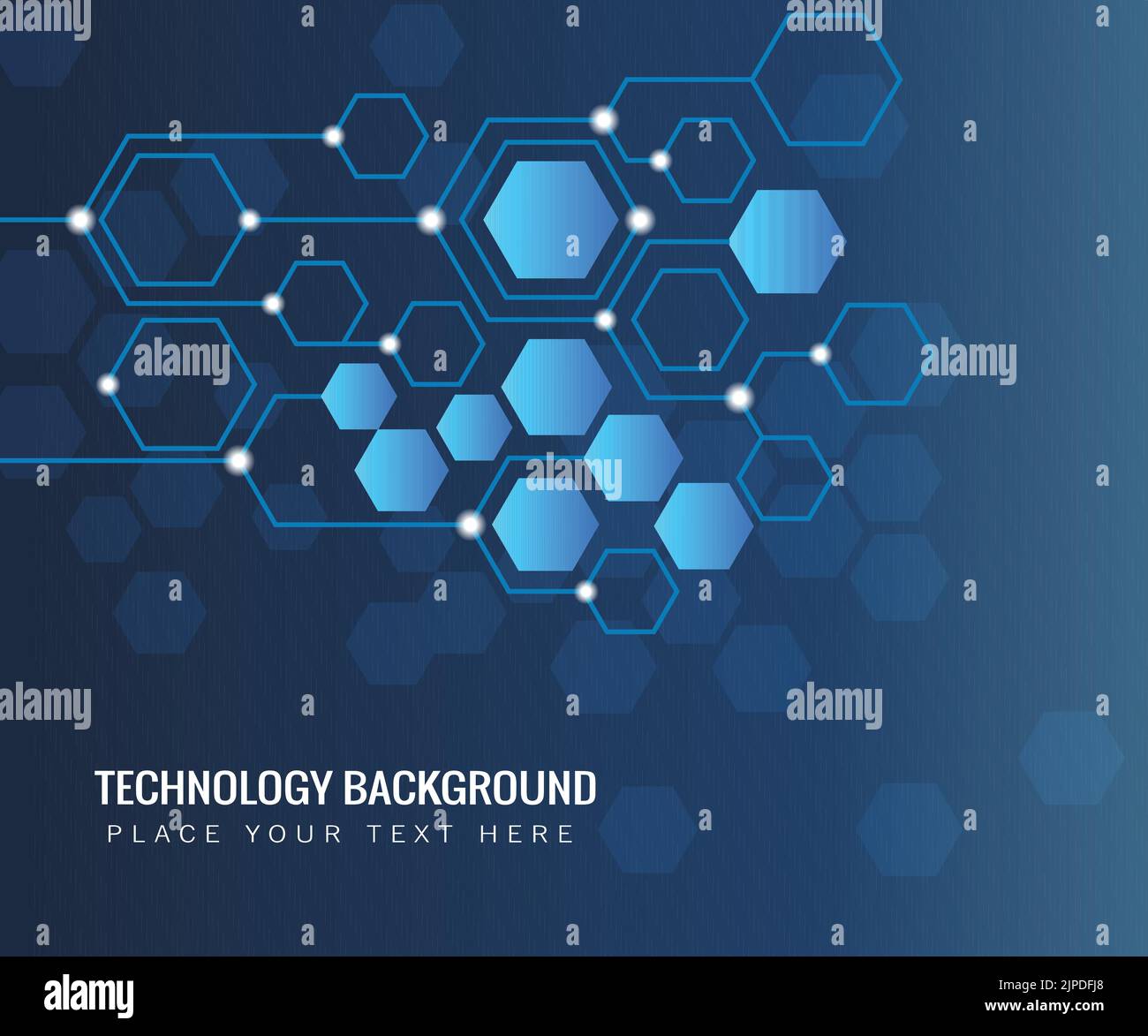 Abstract futuristic circuit board, Illustration high computer technology blue color background ...