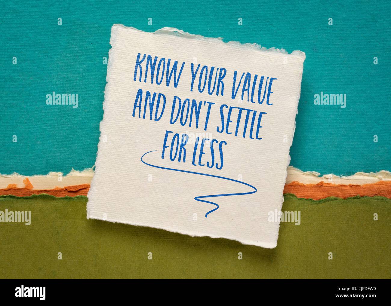 Know your value and do not settle for less - inspirational handwriting ...