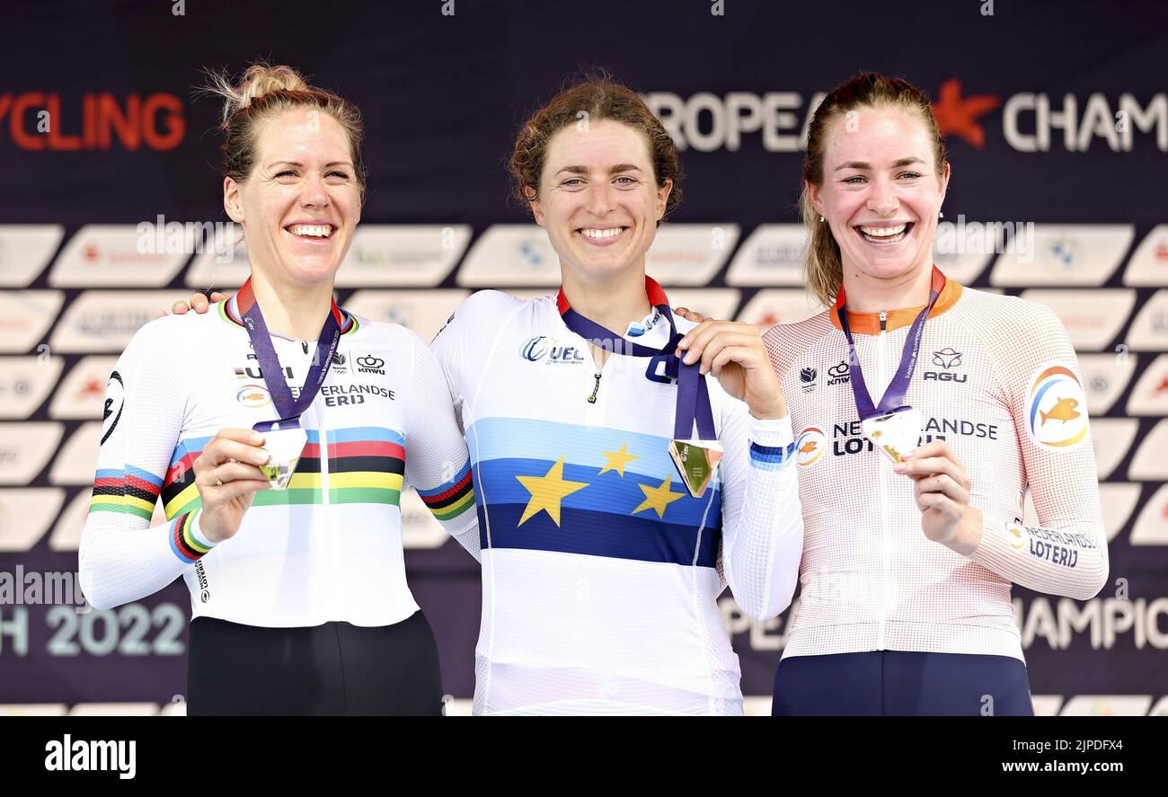 MUNCHEN - Ellen van Dijk (l), Marlen Reusser (SUI) , and Riejanne ...