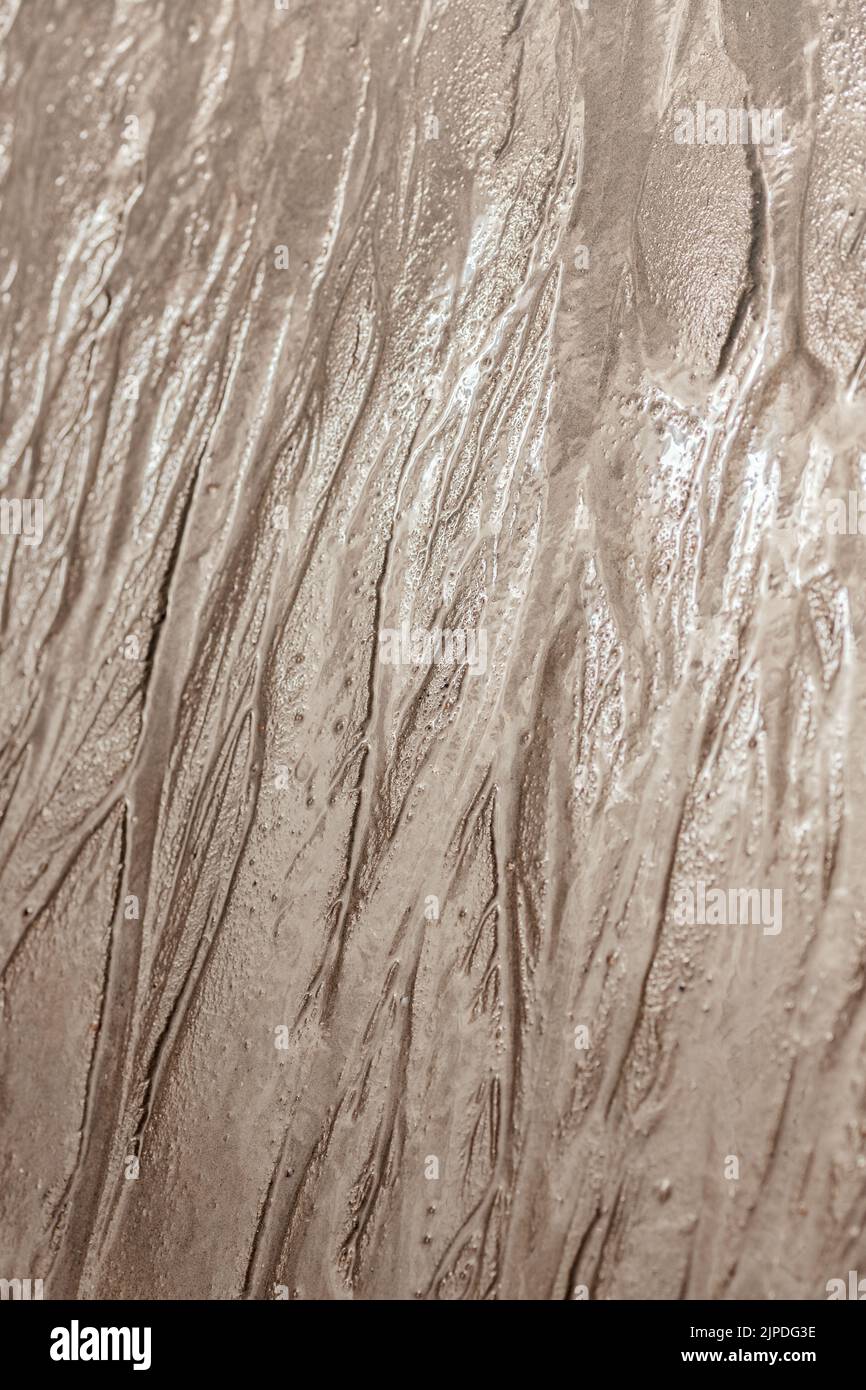 natural sand pattern on the beach. Sand surface with pattern, sand ...