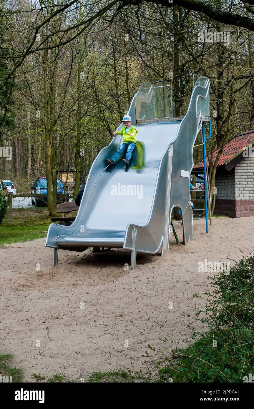 child, slide, sliding, children, childs, kid, kids, slides Stock Photo ...