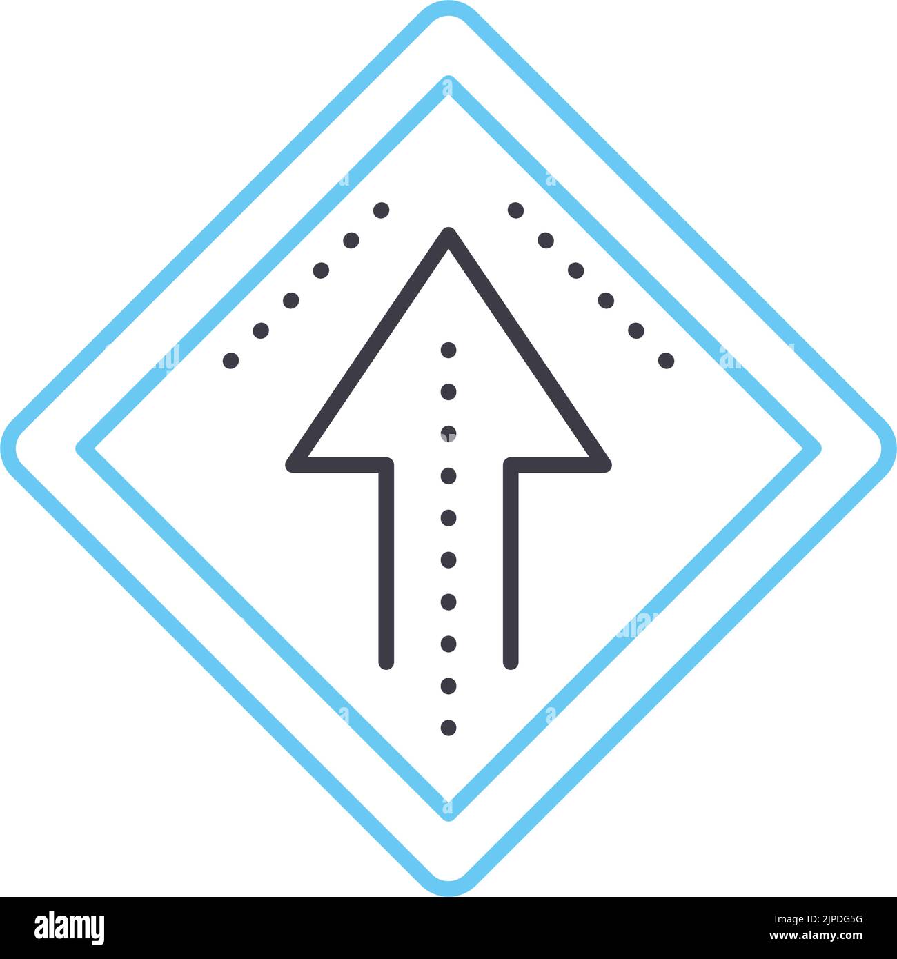 Straight and right road sign hi-res stock photography and images - Alamy