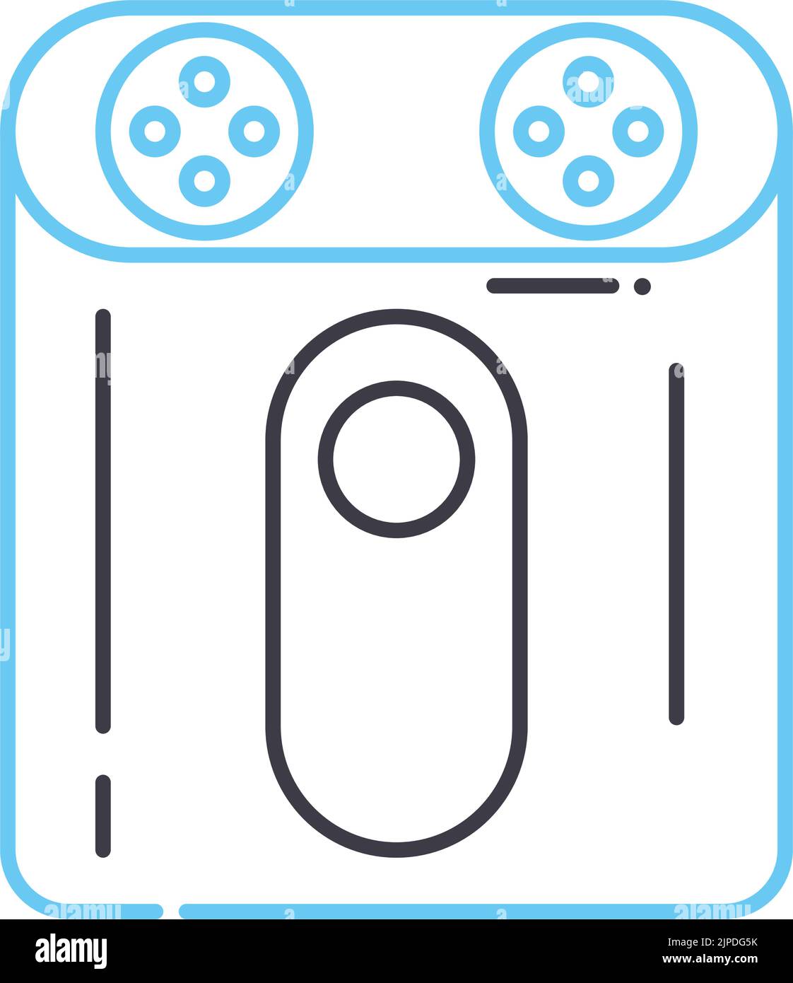 flashlight line icon, outline symbol, vector illustration, concept sign ...