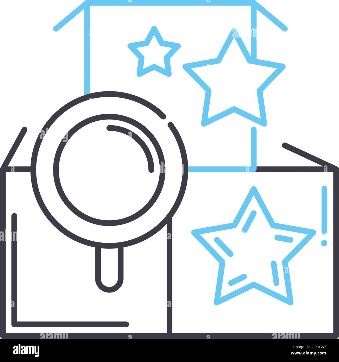 research data line icon, outline symbol, vector illustration, concept ...