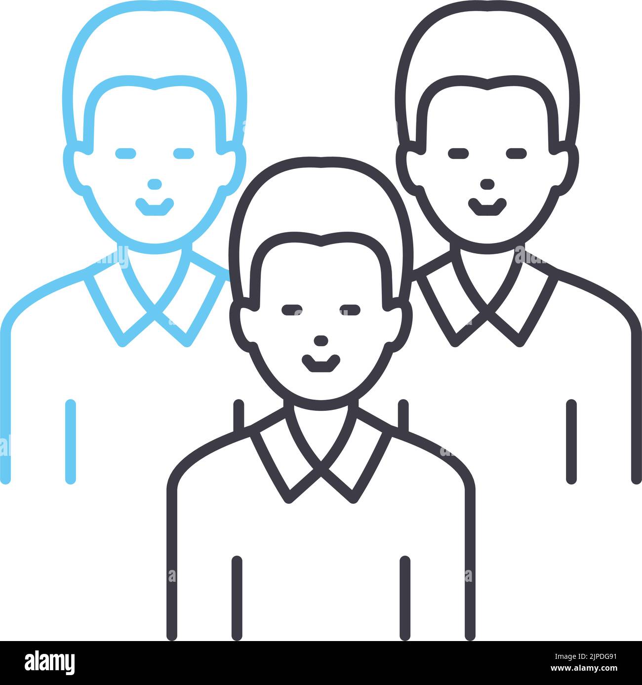 voters line icon, outline symbol, vector illustration, concept sign ...