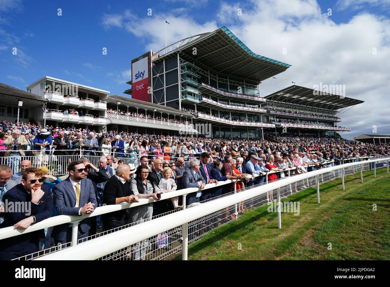 A general view of the crowds on day one of the Ebor Festival at York ...