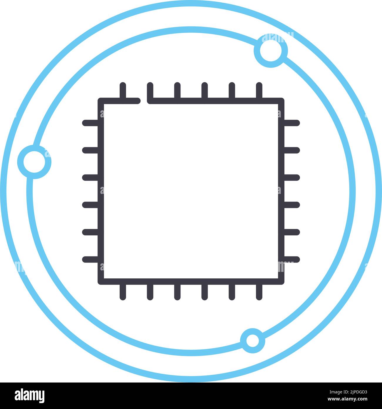 workflow automation line icon, outline symbol, vector illustration ...