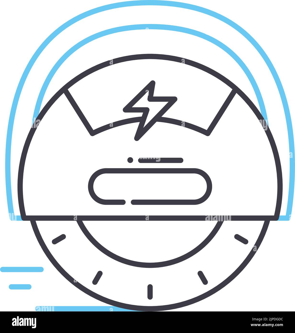 monowheel line icon, outline symbol, vector illustration, concept sign ...