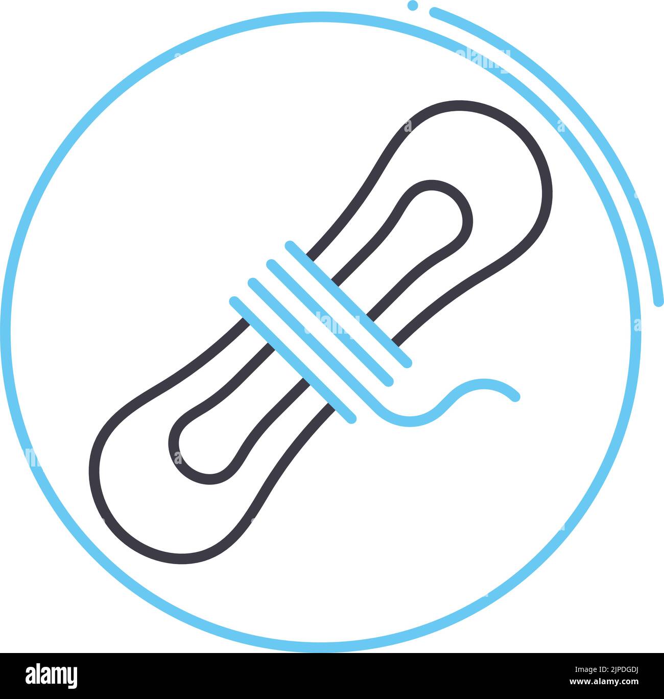 rope line icon, outline symbol, vector illustration, concept sign Stock ...