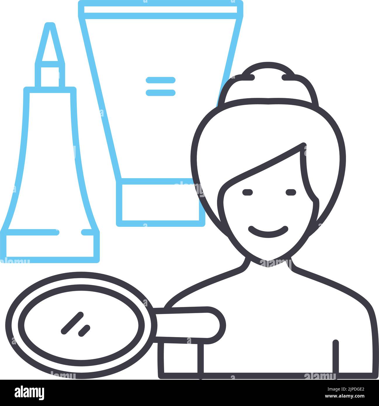 personal care line icon, outline symbol, vector illustration, concept ...