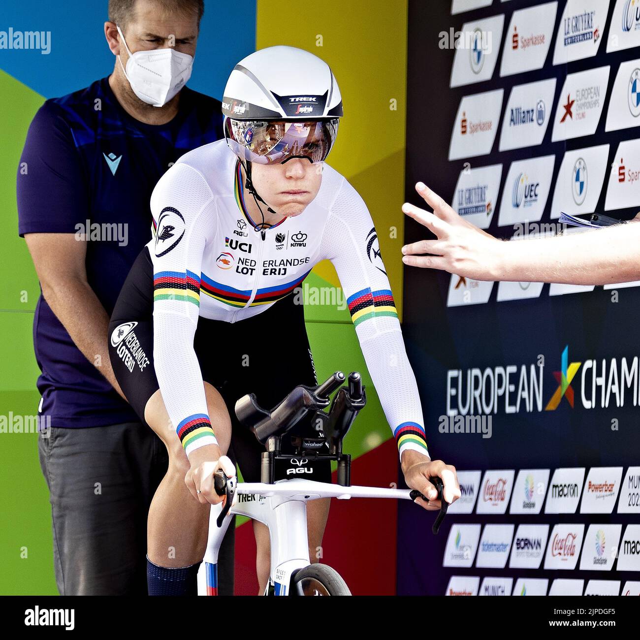 MUNCHEN - Ellen van Dijk in action during the cycling time trial (women ...