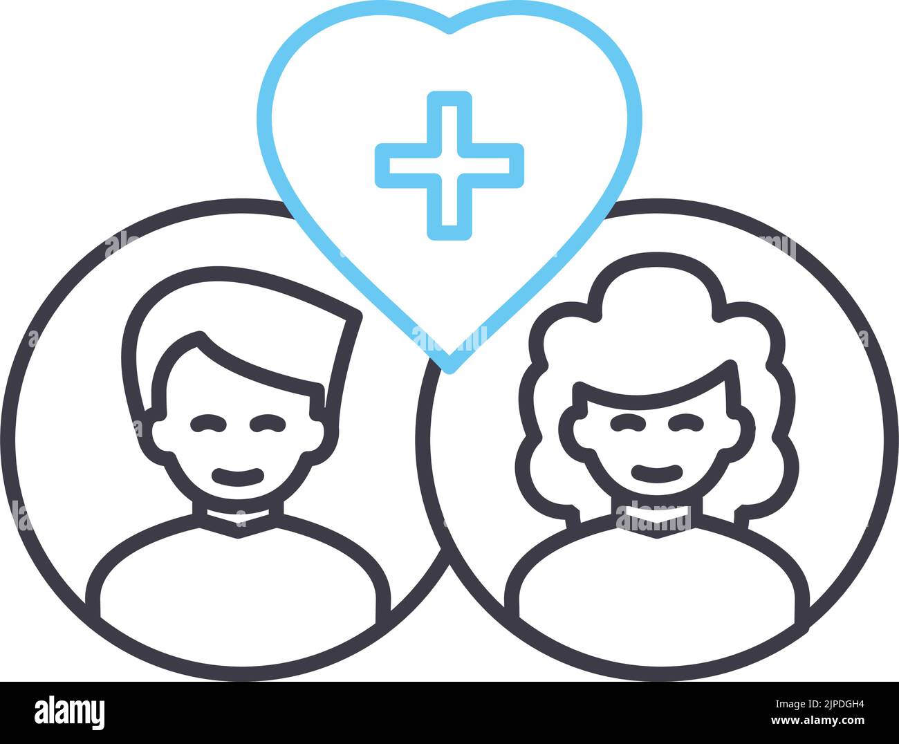 wellness line icon, outline symbol, vector illustration, concept sign ...