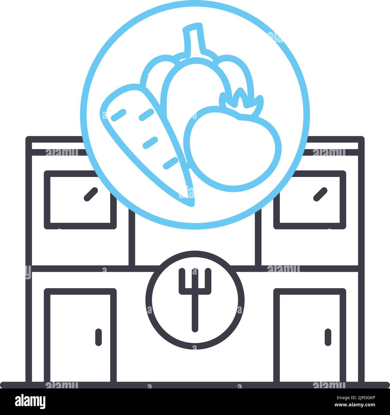 Fish vegetables dish line hi-res stock photography and images - Alamy