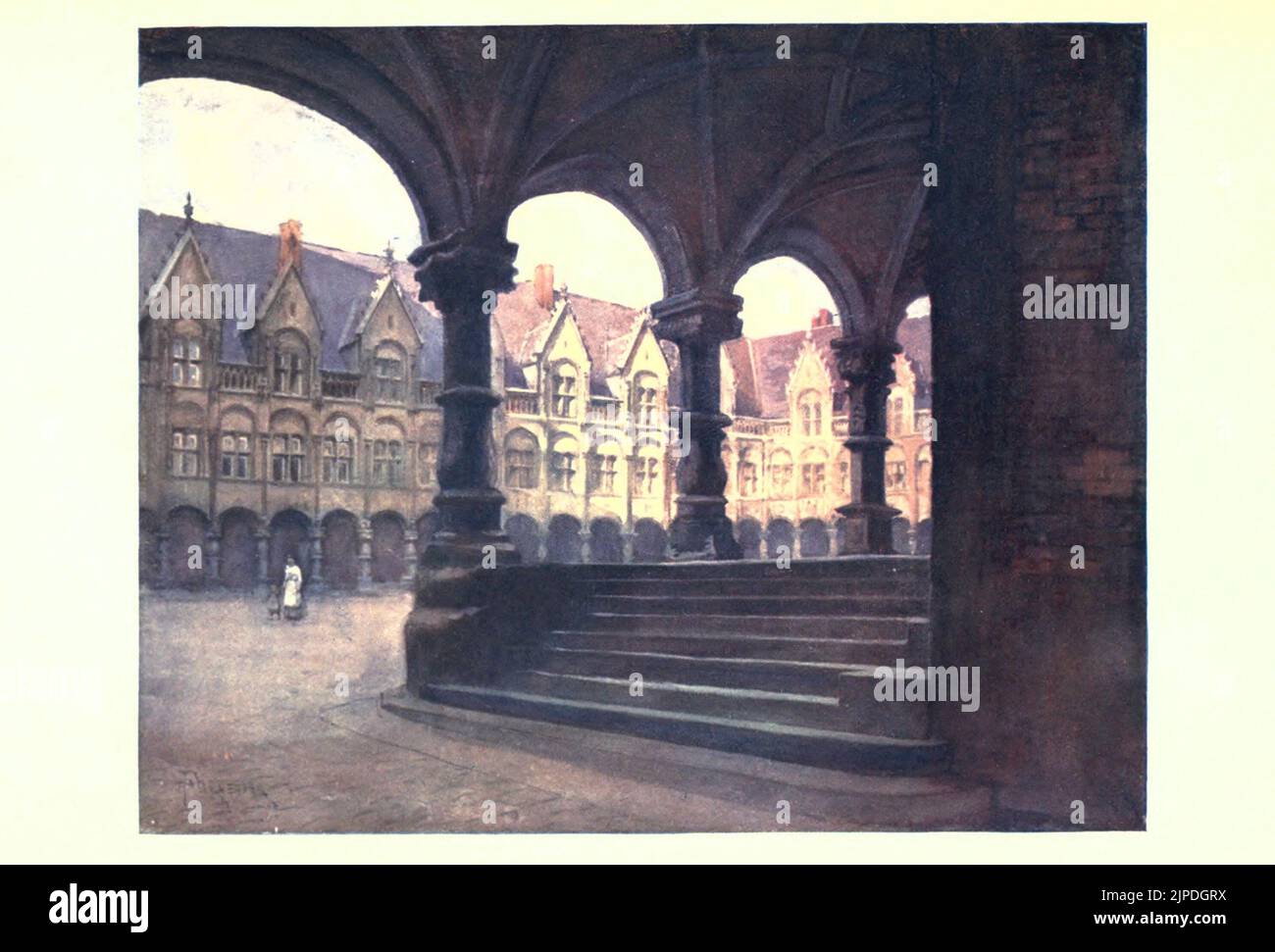 The Episcopal Palace — Outer Court, Liege From the Book ' BELGIUM ...