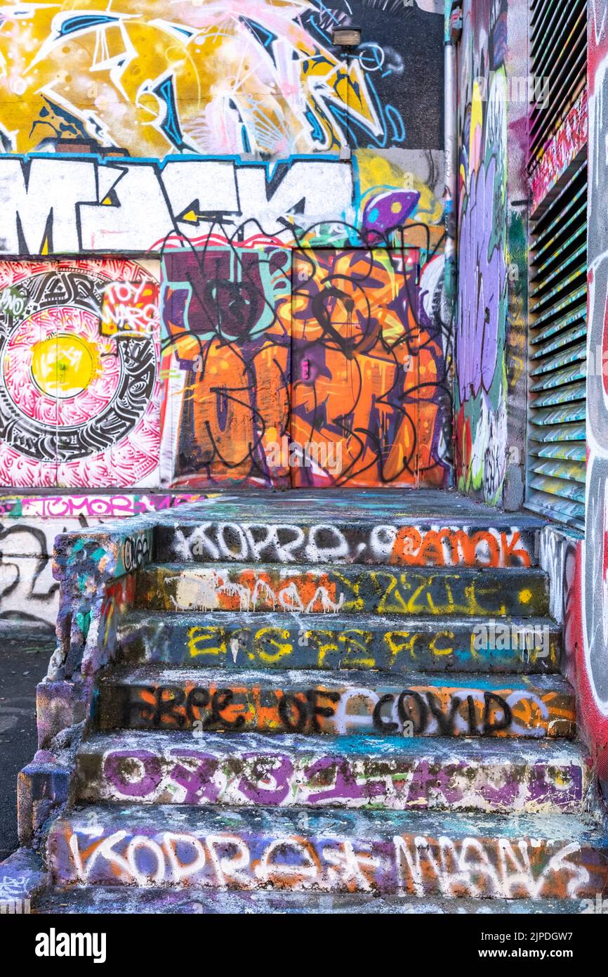 staircase, urban, graffiti, staircases, stairs, urbans, graffitis Stock ...