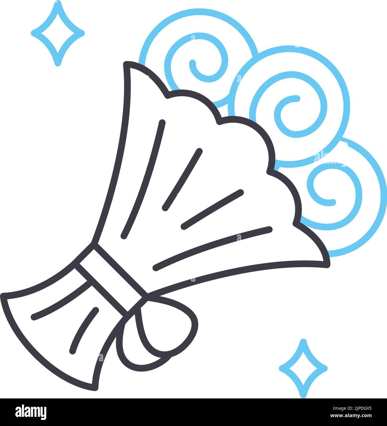 flower bouquet line icon, outline symbol, vector illustration, concept ...